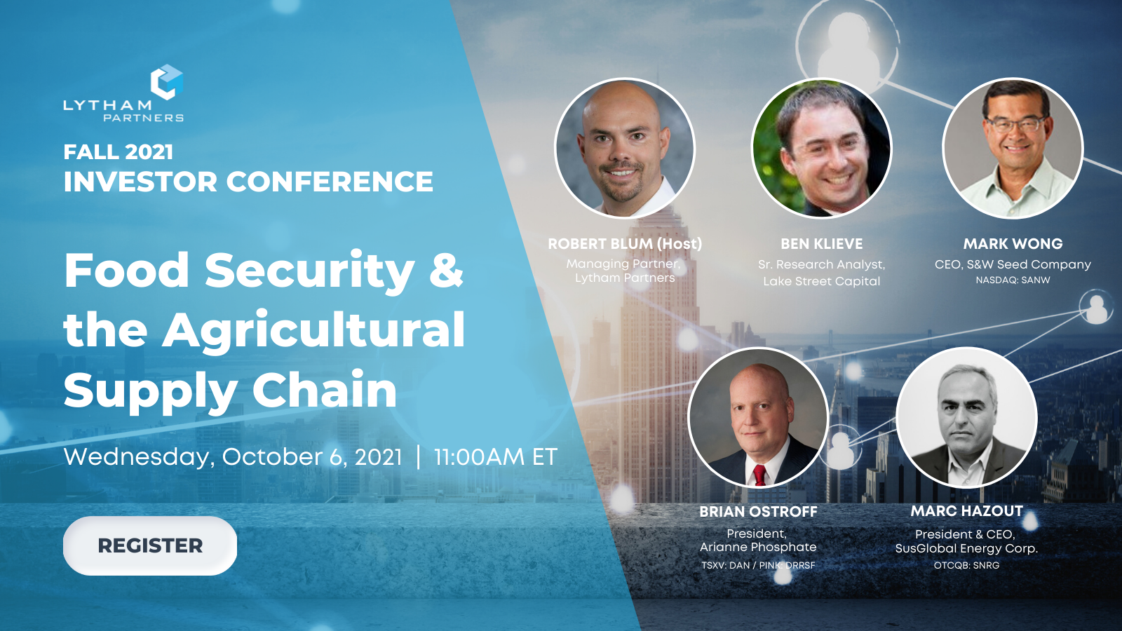 Food Security & the Agricultural Supply Chain KOL Panel - Lytham ...